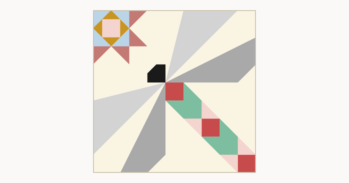 Dragonfly and Flower Barn Quilt Pattern | Barn Quilt Patterns